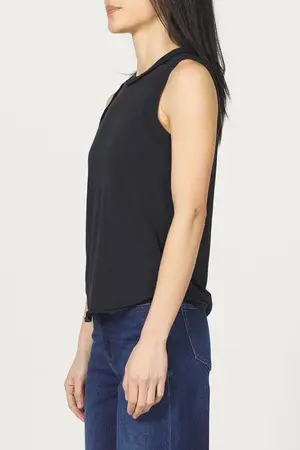 DEAR JOHN Zo Crew Neck Vintage Jersey Tank - Black