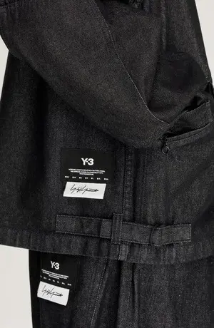 Y3 Zip Front Denim Jacket