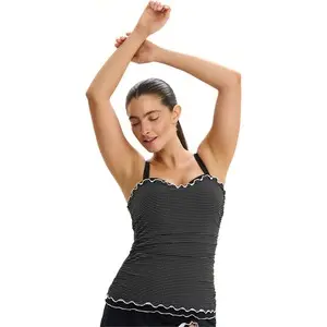 GOTTEX Dottie Delight E-cup Tankini Top - Black-white