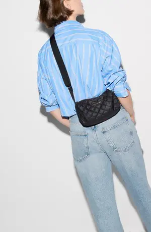 Mz Wallace Metro Boxy Quilted Crossbody Bag - Black