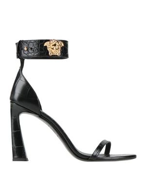 Versace Sandals Size Calfskin - Black