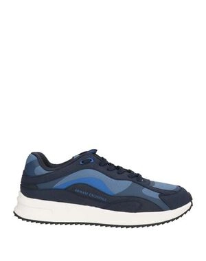 Armani Exchange Sneakers Size Textile Fibers, Synthetic Material - Navy