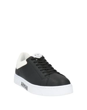 Armani Exchange Cow Leather Sneakers - Black