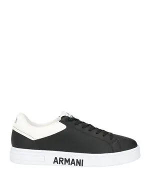 Armani Exchange Cow Leather Sneakers - Black