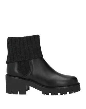 BALDININI Ankle Boots Size Leather, Textile Fibers - Black