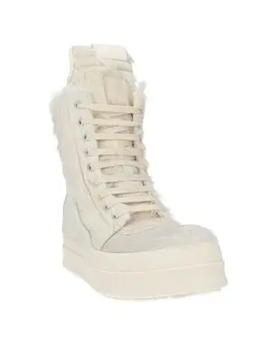 Rick Owens Ankle Boots Ivory Size Leather