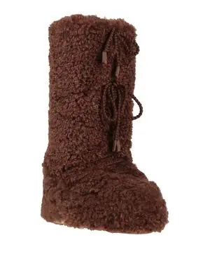 Moon Boot Shearling Lace-up Boots - Brown