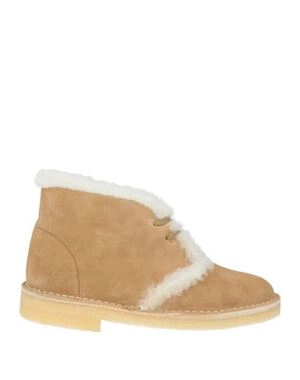 SANDRO X CLARKS ORIGINALS Ankle Boots Size Leather - Beige