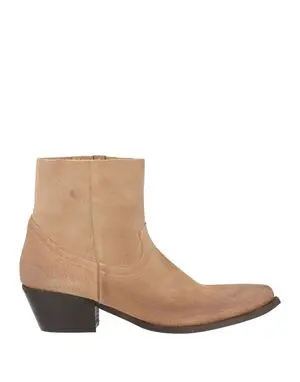 FABRIZIO CHINI Ankle Boots Size Leather - Beige