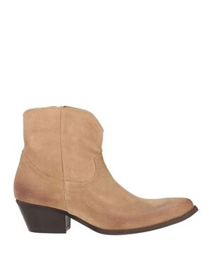 FABRIZIO CHINI Ankle Boots Size Leather - Beige