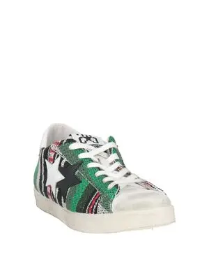 2STAR Low-top Sneakers In Tweed And Leather