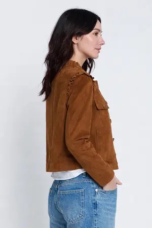 Central Park West Odessa Girly Suede Jacket