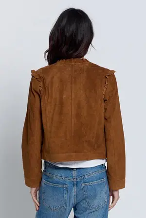 Central Park West Odessa Girly Suede Jacket