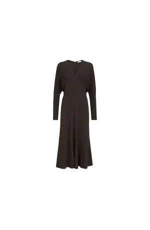 Brunello Cucinelli Techno Wool Jersey Dress With Monili