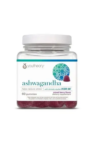 YOUTHEORY Ashwagandha Stress Relief Mixed Berry Gummies 60 Gummies - None