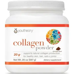 YOUTHEORY Premium Hydrolyzed Collagen Powder With Vitamin C And Biotin 20 Oz - None