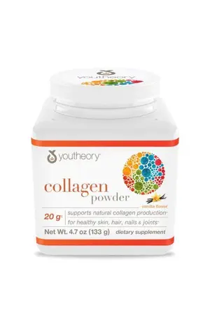 YOUTHEORY Hydrolyzed Collagen Powder With Vitamin C And Biotin Supplement 4.7oz - None