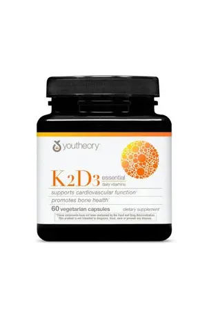 YOUTHEORY K2d3 Bone Heart Health Support Vegetarian Capsules 60 Vegetarian Capsules - None