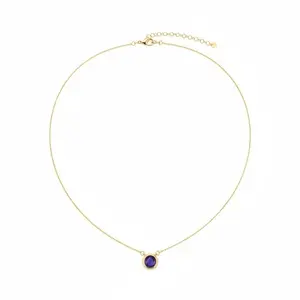 BY VIRGO Amethysta Necklace - Gold