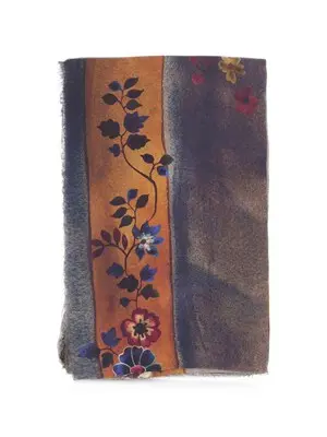 Faliero Sarti Kaki Carpet Print Stole - Brown