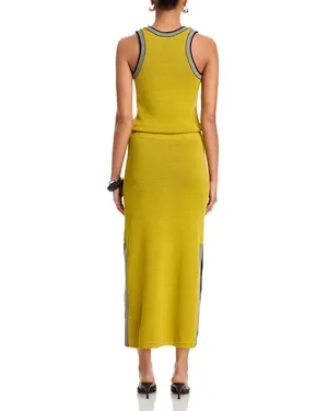 Christopher John Rogers Knit Blouson Tank Maxi Dress