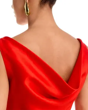 Christopher John Rogers Cowl Back Bias Midi Dress