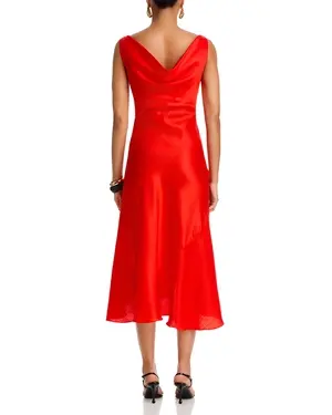 Christopher John Rogers Cowl Back Bias Midi Dress
