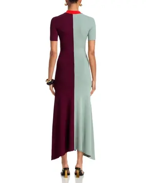 Christopher John Rogers Striped Knit Polo Gown