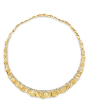 Bloomingdale'S Diamond Textured Collar Necklace In 14k Yellow - Gold