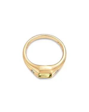 Bloomingdale'S And Diamond Signet Ring In 14k Yellow Gold