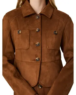 French Connection Laney Faux Suede Tailored Jacket