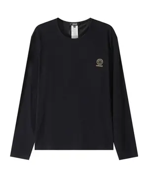 Versace Pack Of Two Long-sleeved Crewneck T-shirts - Black