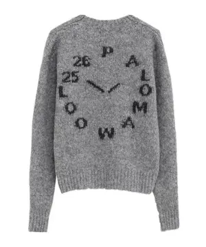Paloma Wool Clockwork" Graphic Detail Crewneck Sweater - Gray