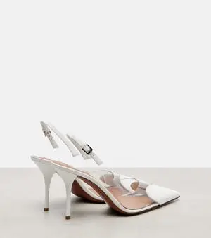 Alaïa Le Coeur 90" Slingback High-heeled Sandals - White