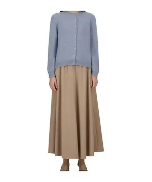 Herno Resort Cardigan In Alpaca And Lurex Stocking Stitch