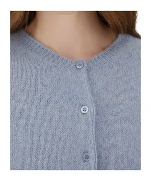 Herno Resort Cardigan In Alpaca And Lurex Stocking Stitch