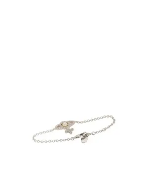 VIVIENNE WESTWOOD Logo Chain Bracelet - White