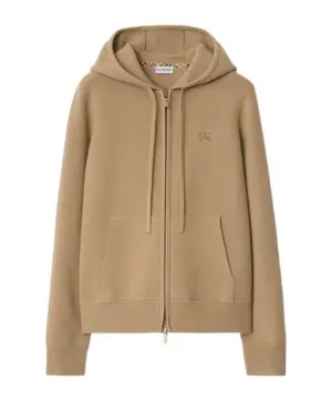 Burberry Zipped Hooded Cardigan With Equestrian Knight Design