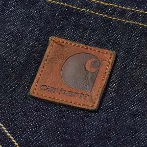Carhartt Work In Progress Straight Leg Denim Jeans With Logo Patch