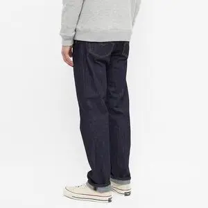 Carhartt Work In Progress Straight Leg Denim Jeans With Logo Patch