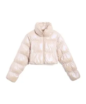 ADIDAS ORIGINALS Glossy Cropped Puffer Jacket
