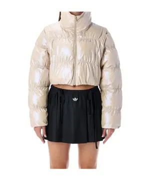 ADIDAS ORIGINALS Glossy Cropped Puffer Jacket