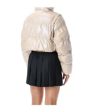 ADIDAS ORIGINALS Glossy Cropped Puffer Jacket