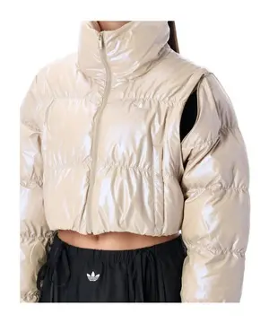 ADIDAS ORIGINALS Glossy Cropped Puffer Jacket