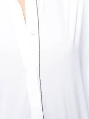 Brunello Cucinelli Oversized Shirt With Lapel And Curved Hem