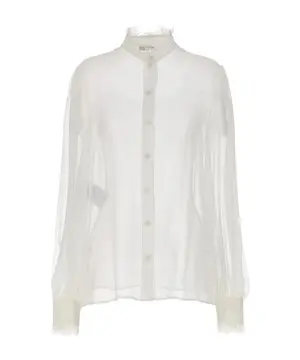 Alberta Ferretti Chest Detail Long-sleeved Shirt