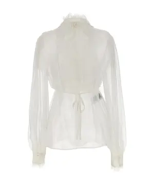 Alberta Ferretti Chest Detail Long-sleeved Shirt