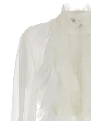 Alberta Ferretti Chest Detail Long-sleeved Shirt
