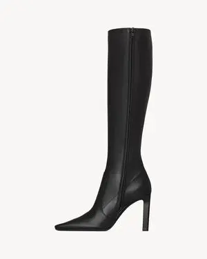 Saint Laurent Francoise Pointed Toe Zip Up Boots
