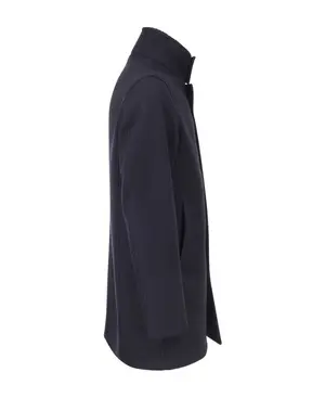 Herno High-neck Single-breasted Coat - Black